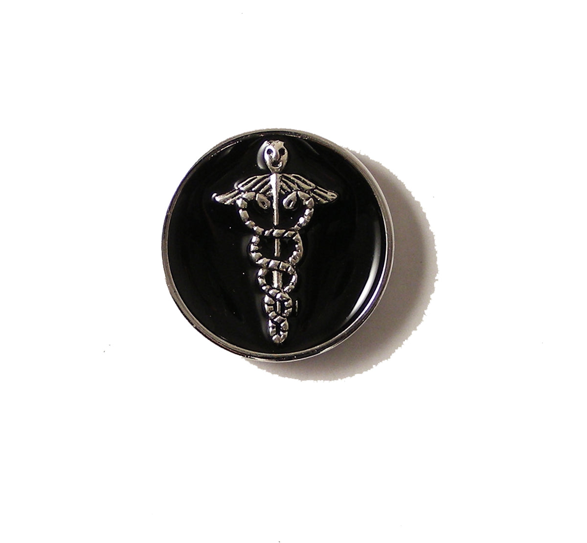 HAND ENAMELLED CADUCEUS LAPEL PIN