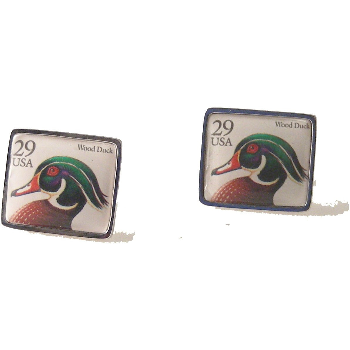 WOOD DUCK STAMP CUFFLINKS|DUCK CUFFLINKS|NEW ORLEANS CUFFLINKS